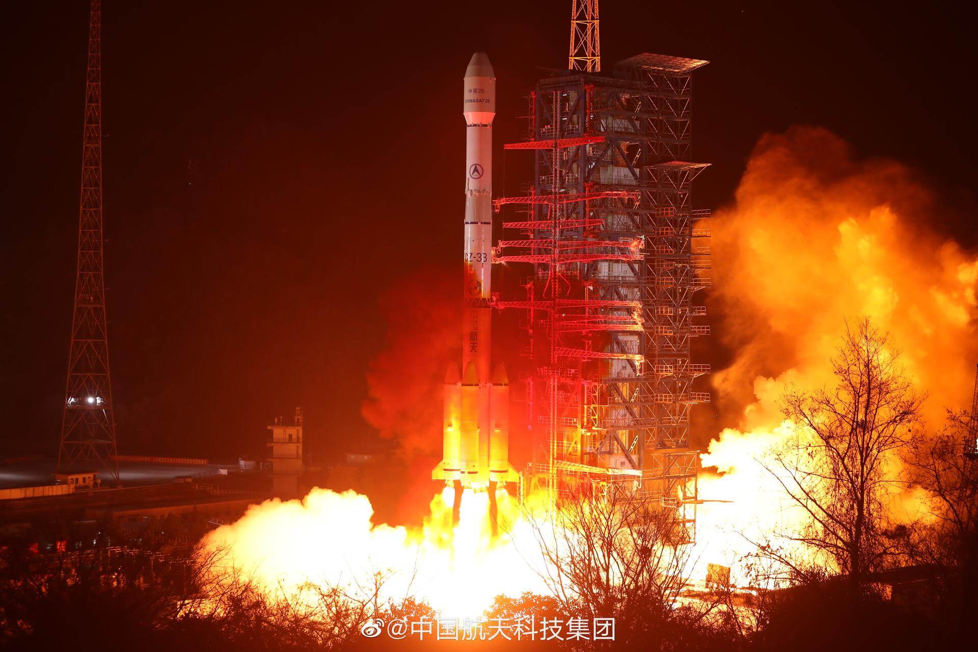 CASC ChinaSat 26 Long March 3B/E Rocket Launch