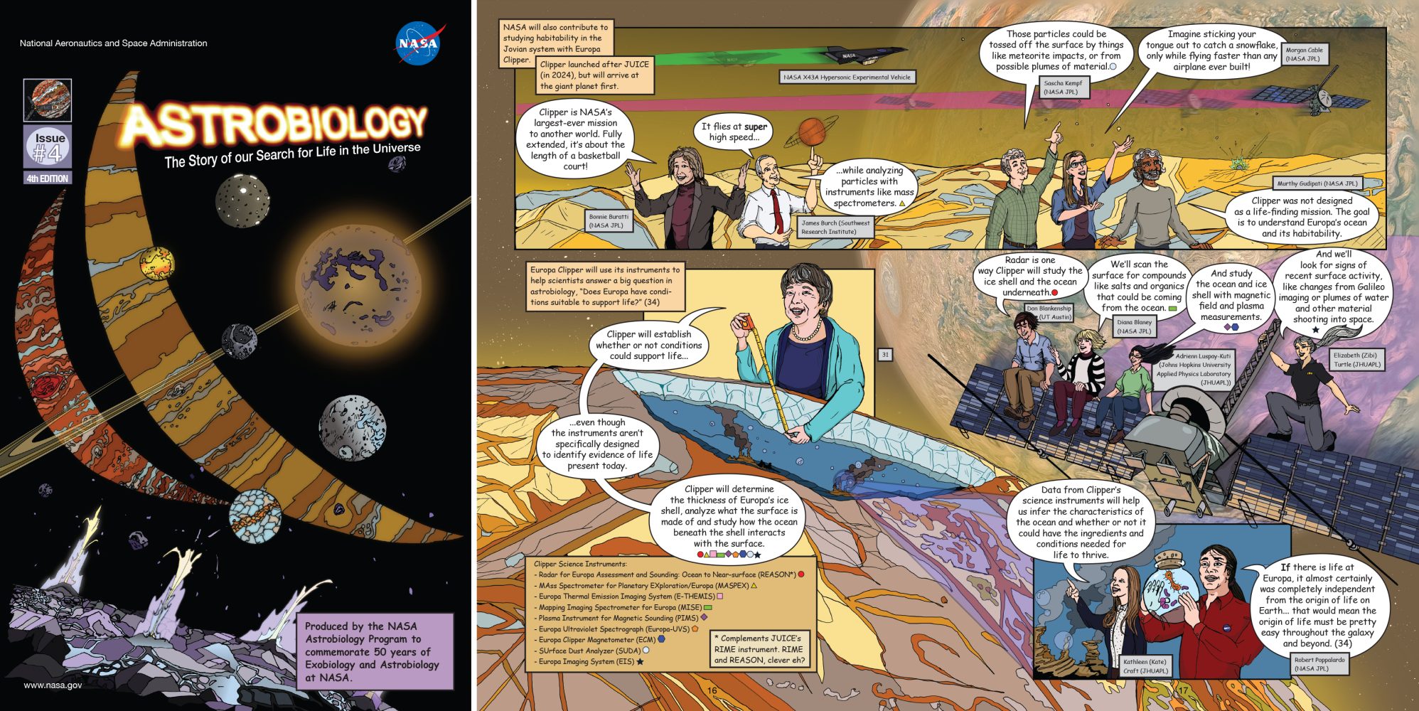 NASA’s New Edition of Graphic Novel Features Europa Clipper - Space Launch Schedule