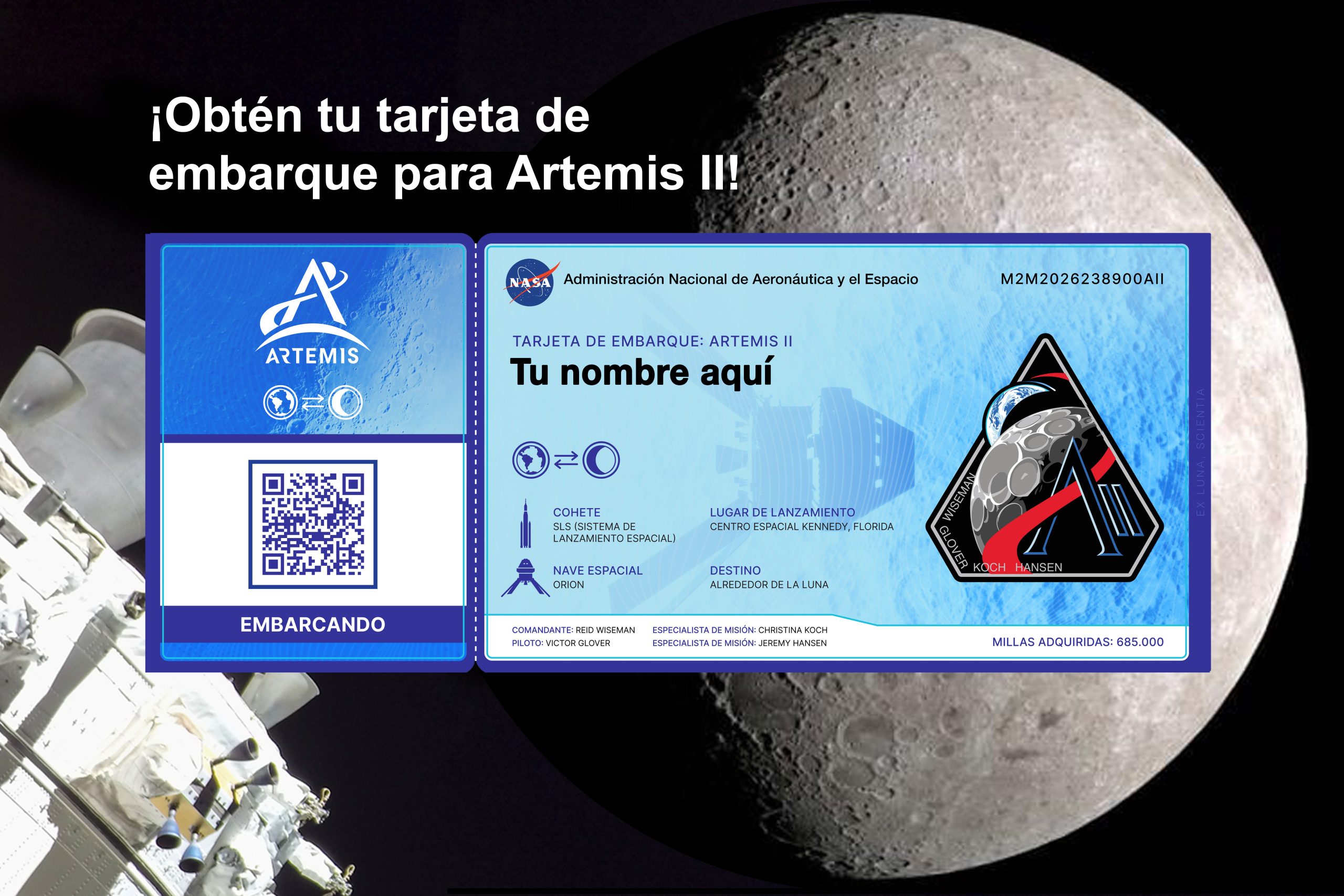 Envía tu nombre alrededor de la Luna en 2026 con la misión Artemis II de la NASA - Space Launch ...