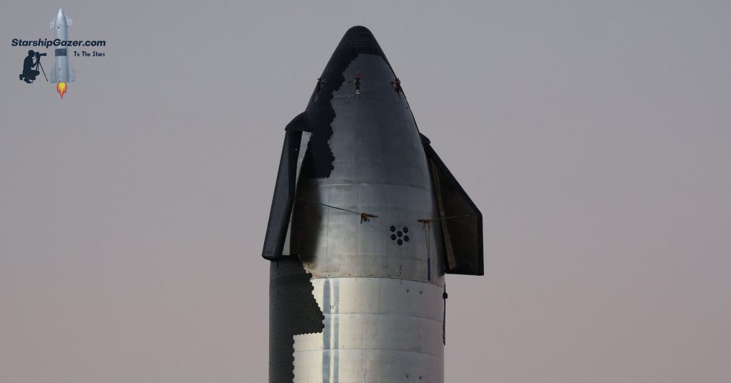 SpaceX installs new Starship on static fire test stand